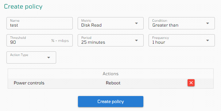 Control Panel – Monitoring – VPS Server VPSie Powerful SSD Servers
